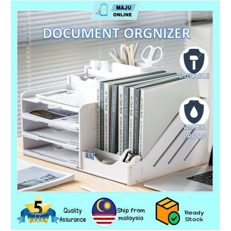 MAJU. Document Rack Office Table Storage File Organizer Paper Tray ...