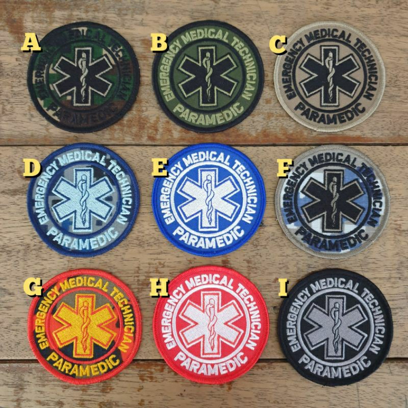 Paramedic EMT embroidery patches 02 . | Shopee Singapore