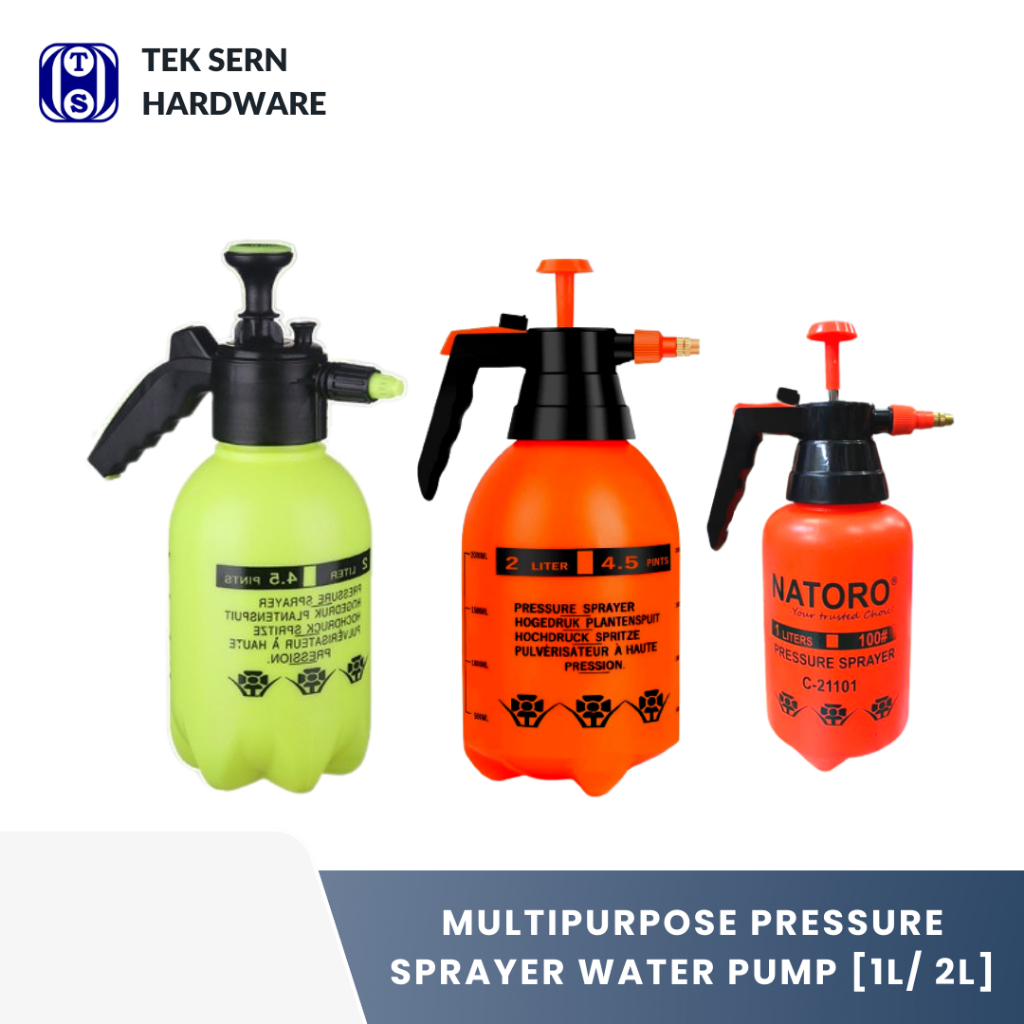 1L/ 2L Multipurpose Pressure Sprayer Water Pump/ Hand Pump Sprayer ...