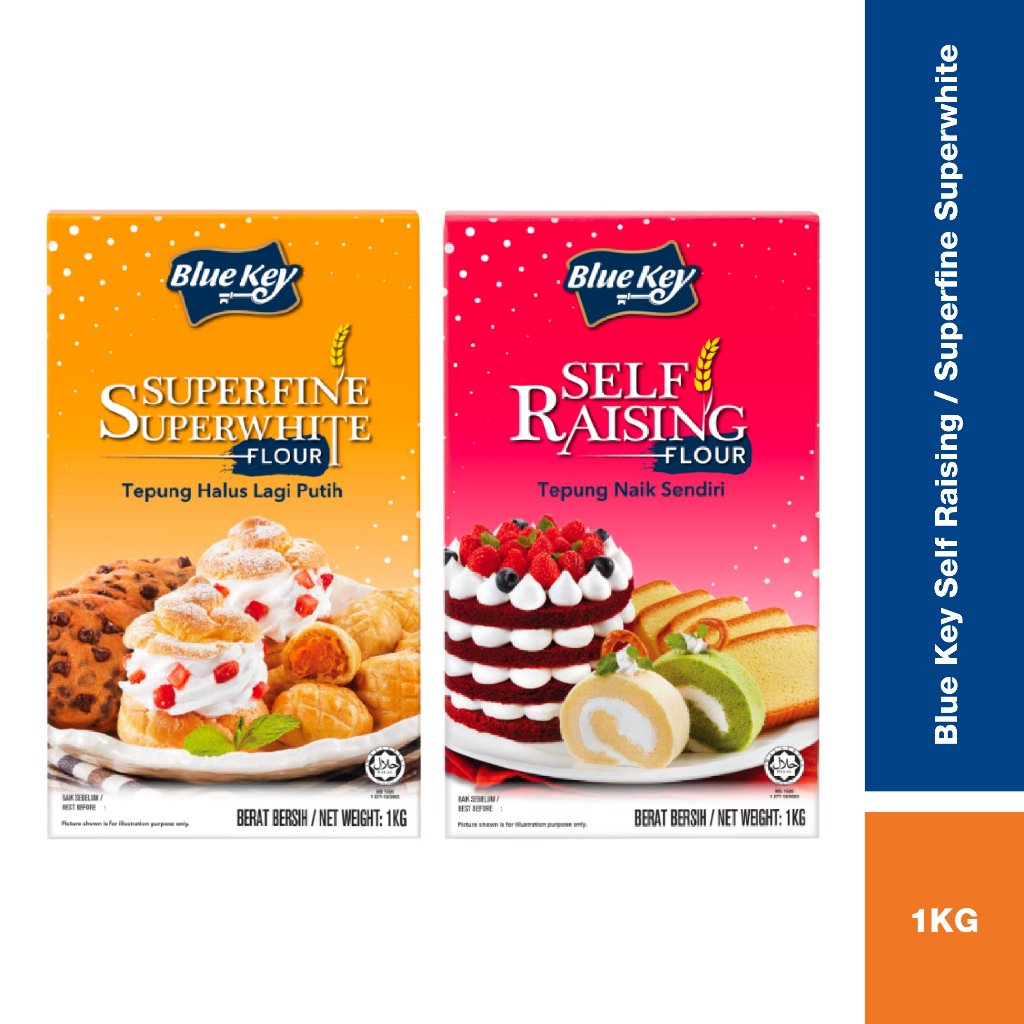 Blue Key Self-Raising / Superfine Super White Flour (1kg) | Shopee ...