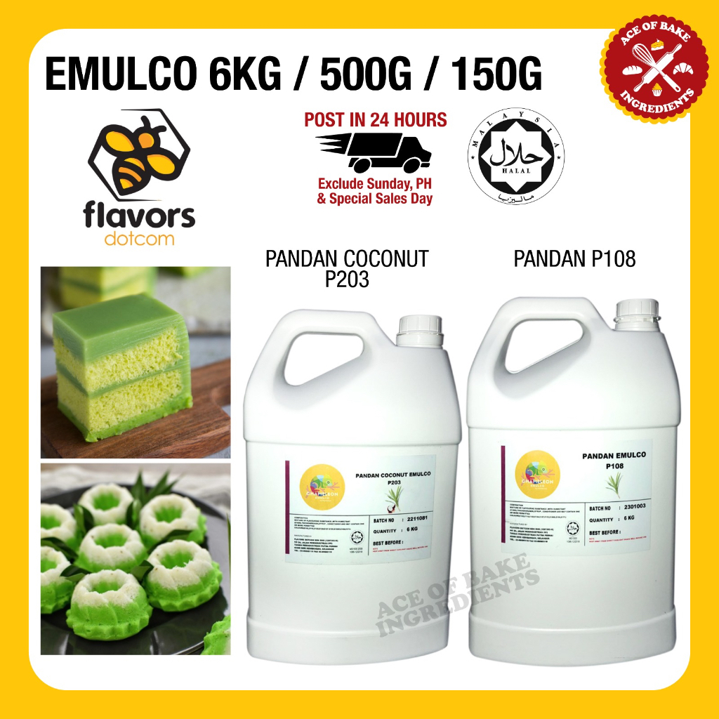 Pandan Coconut 45ml,150G, 500G | Pandan Emulco | Perisa Perasa Pandan ...