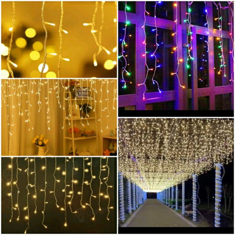 Lampu Lip Lap KLCC LED Raining Berjuntai 5 Meter Pelbagai Pilihan Warna ...