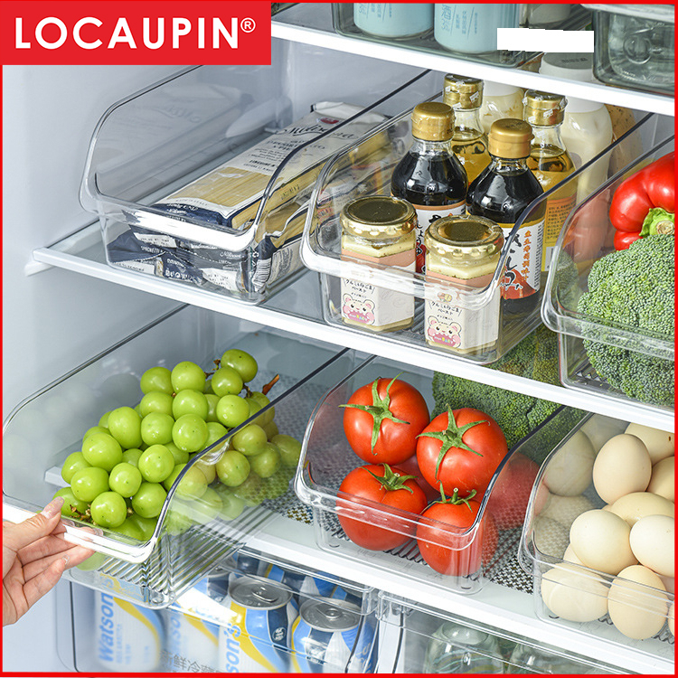 Locaupin Refrigerator Organizer Bins-Stackable Fridge Organizers with ...