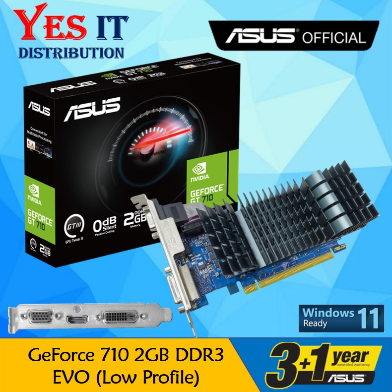 ASUS GeForce GT710 / GT730 2GB DDR5 / GT 710 2GB GDDR5 Evo Low Profile ...