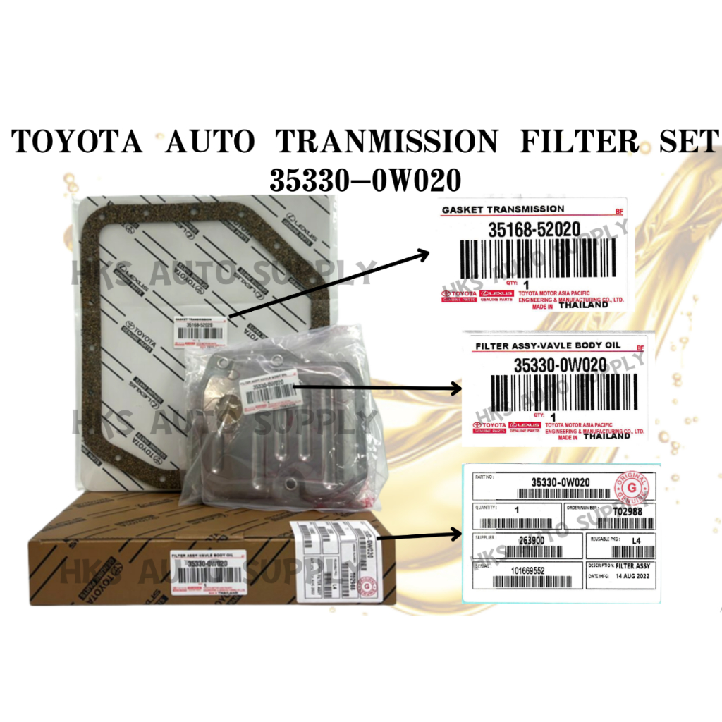 ATF Auto Transmission Filter Set Toyota Vios NCP42 NCP93 NCP150 / Yaris ...