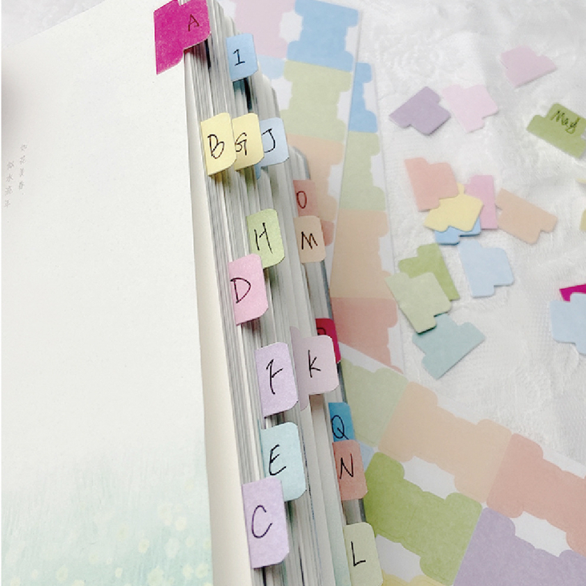 12pcs Index Month Subject Stickers DIY writable Label Journal Scrapbook ...