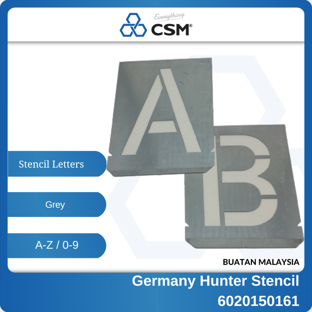 HUNTER Germany Stencil Alphabet Letters A - Z [ 20mm - 150mm ] | Shopee ...