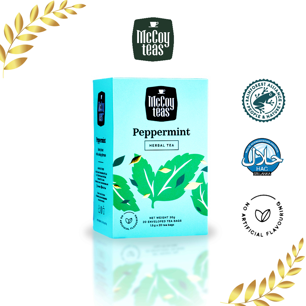 McCoy Peppermint Premium Tea Individually Wrapped Teabag Halal Certified (20 sachets) | Shopee ...