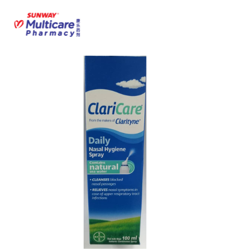CLARICARE NASAL HYGIENE SPRAY 100ML (Exp: 08/2024) | Shopee Singapore