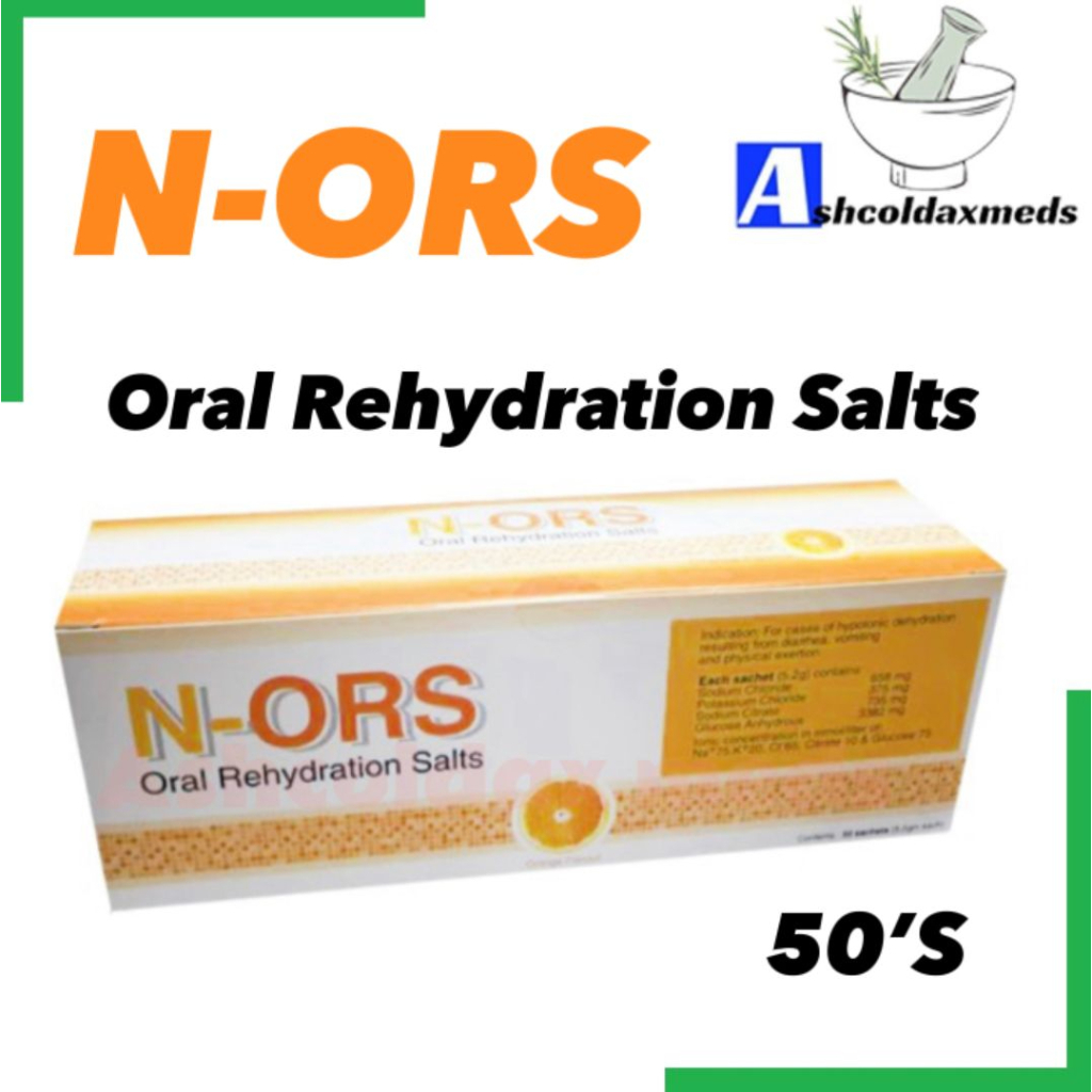 N-ORS ORAL REHYDRATION SALTS (ORANGE FLAVOUR) 50s/box EXP09/2027 ...