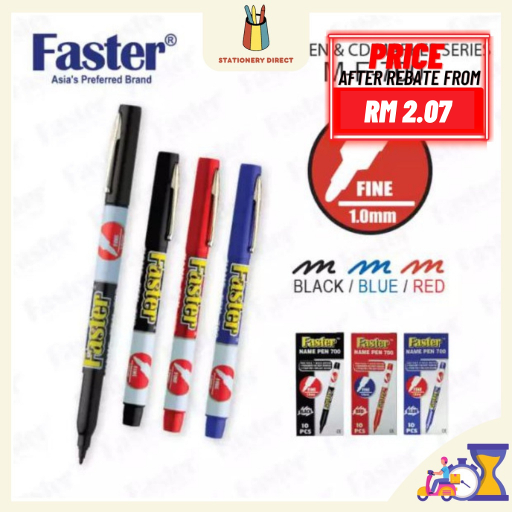 Faster 700 Name Pen (Blue/ Black/ Red) | Shopee Singapore