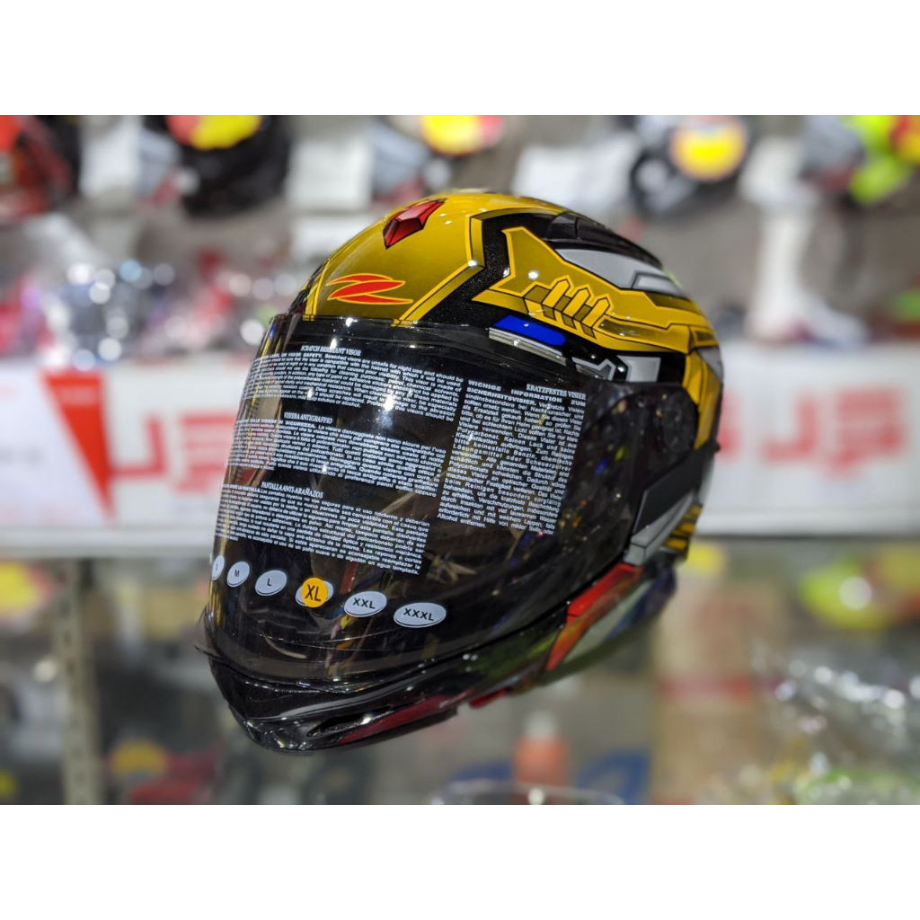 Helmet Zeus 613 2 in 1 white gundam robot GJ-613 | Shopee Singapore