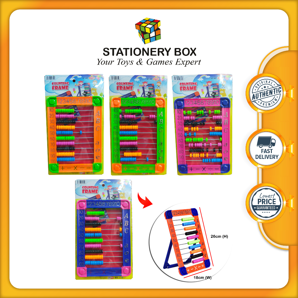 Counting Frame Standing Abacus Plastic Sempua Learning Kit Toy ...