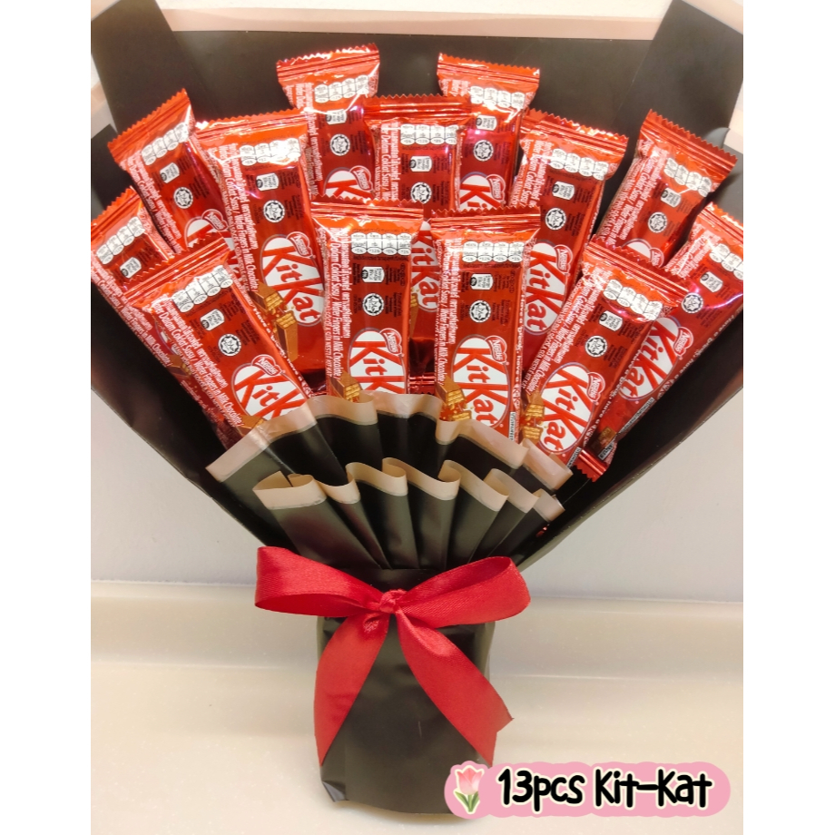 Chocolate Flower Bouquet Kit-kat Bouquet & Dairy Milk Bouquet Surprise ...