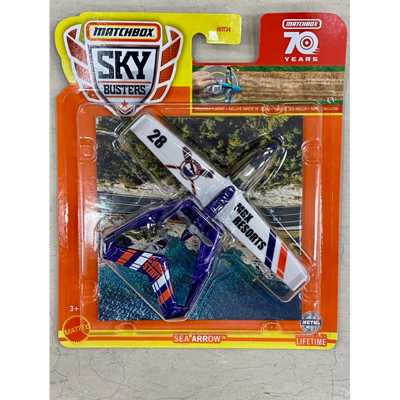 Matchbox SEA ARROW Blue White Sky Busters Seaplane Aircraft 70 th 1/72 ...