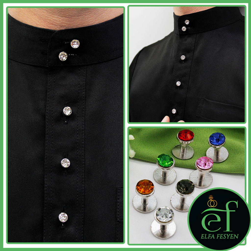 Malay Baju Butang Set (5Pcs) Butang Baju Melayu Exclusive(BB07 ...