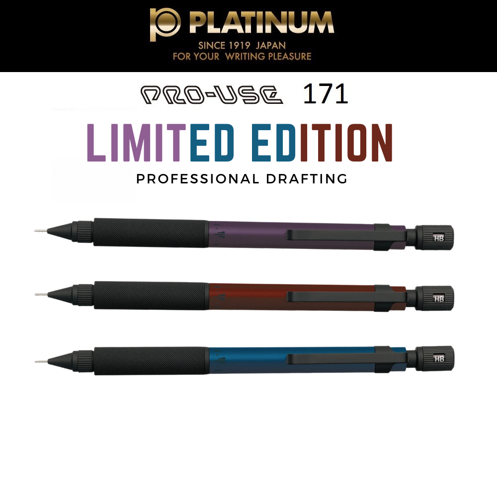 Special Edition Platinum Pro-Use 171 Red, Violet, Navy Drafting Pencil ...