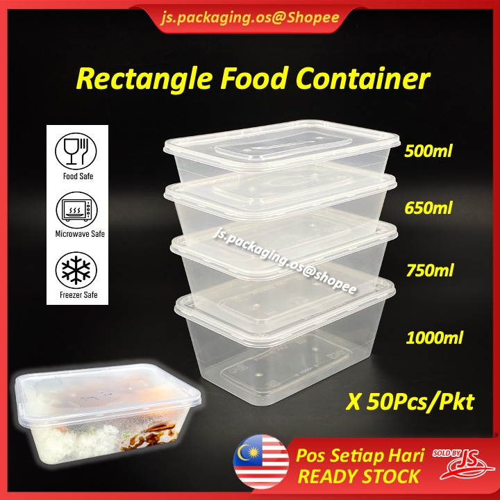 Rectangular Disposable Plastic Food Container/BEKAS PLASTIK MAKANAN ...