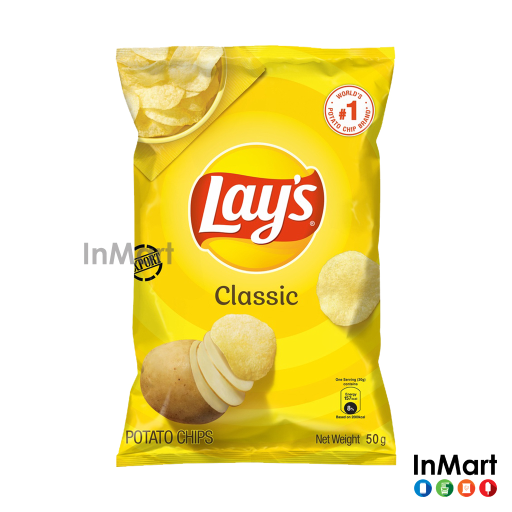 Lays Potato Chips Classic 50g 乐事马铃薯片 经典原味 Lay Lay's | Shopee Singapore