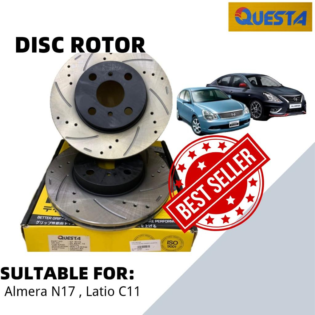 Nissan Almera N17, Sylphy G11 Front Disc Rotor Set (2pcs)(QUESTA ...