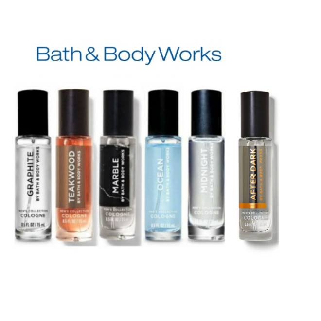 Bath & Body Works Men Mini Cologne Spray Midnight / Bourbon / Teakwood ...