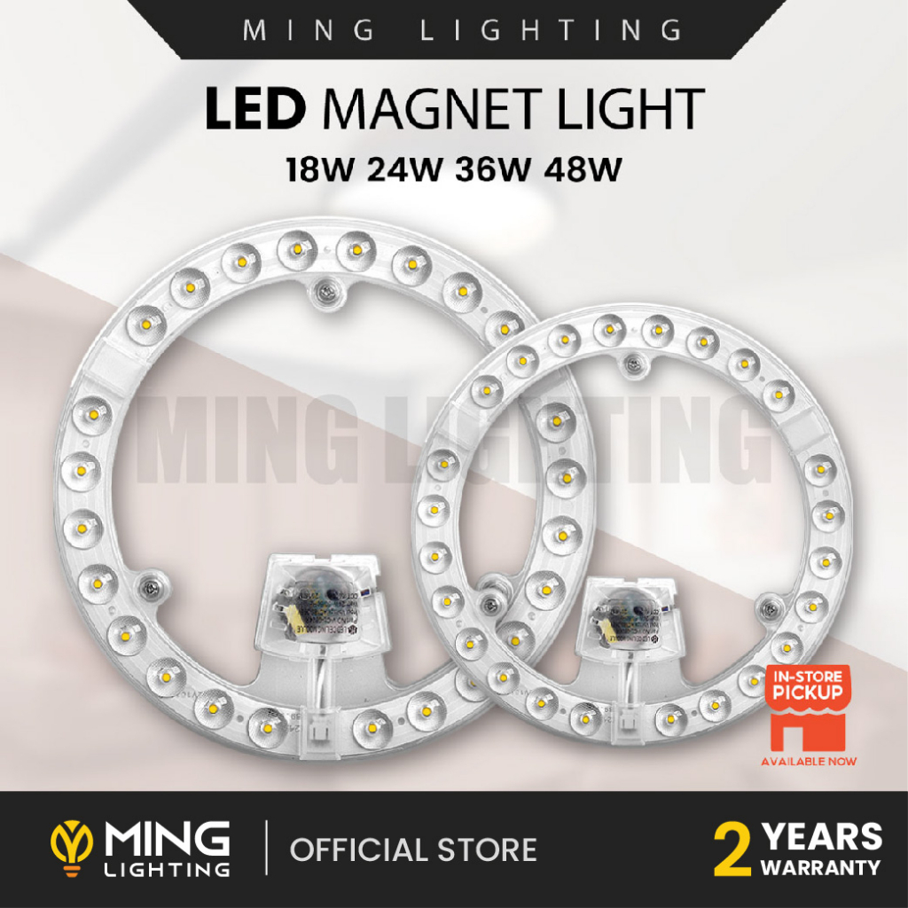 LED Magnet Light 18W 24W 36W 48W Module Circular Ring Down Lights Tube ...