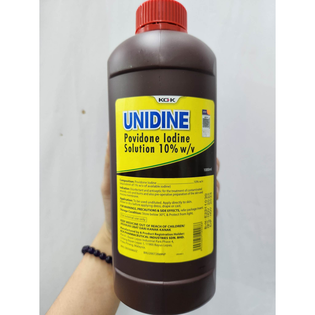 UNIDINE Povidone Iodine Solution 10% w/v (1L) | Shopee Singapore