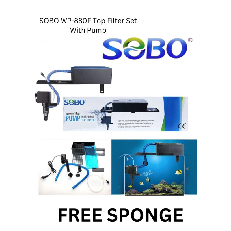 SOBO Aquarium Top filter box Fish Aquarium Water Pump Aquarium Tank ...