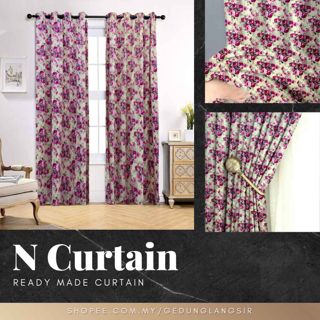 Nana CURTAIN New Arrival Langsir Naco Blackout Pattern (Langsir Kampung ...
