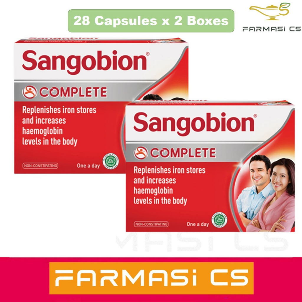 Sangobion Complete 28 capsules x 2 boxes (TWIN PACK) EXP:01/2027 [ iron ...