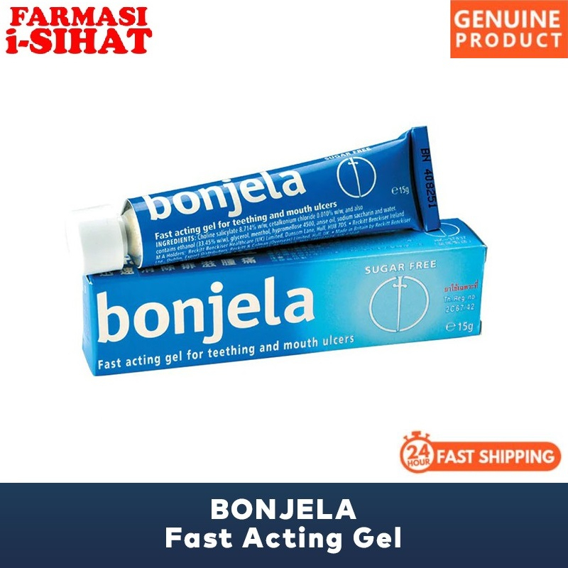 BONJELA Gel 15g (~Sugar free ~Fast acting gel for teething and mouth ...
