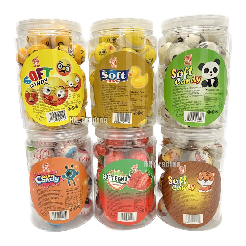 10g x 30’s JEEJI SOFT CANDY GUMMY (EYEBALL / STRAWBERRY / TIGER / EMOJI ...