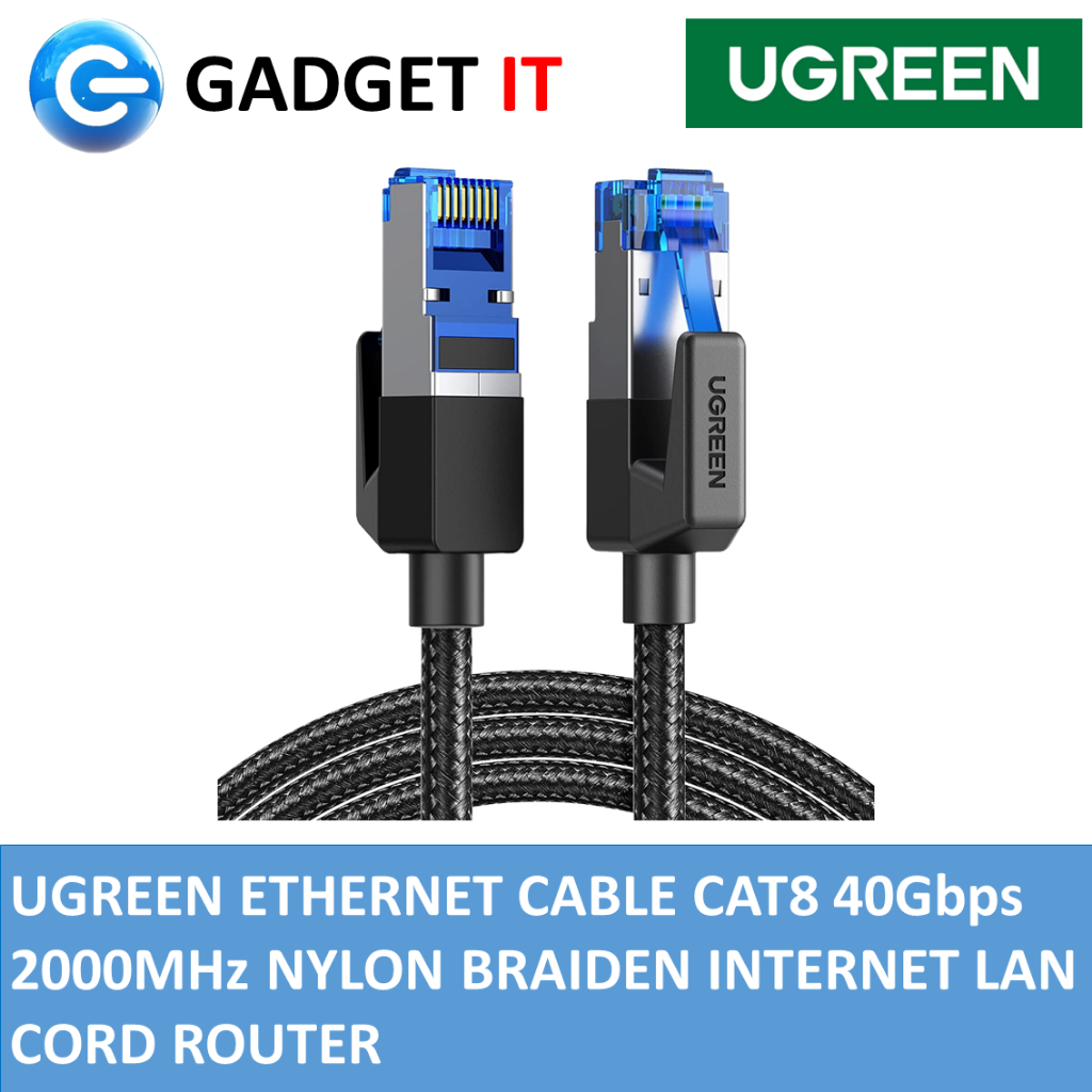 UGREEN CAT8 ETHERNET CABLE 40Gbps 2000MHz (NW153-80429 / NW153-80431 ...