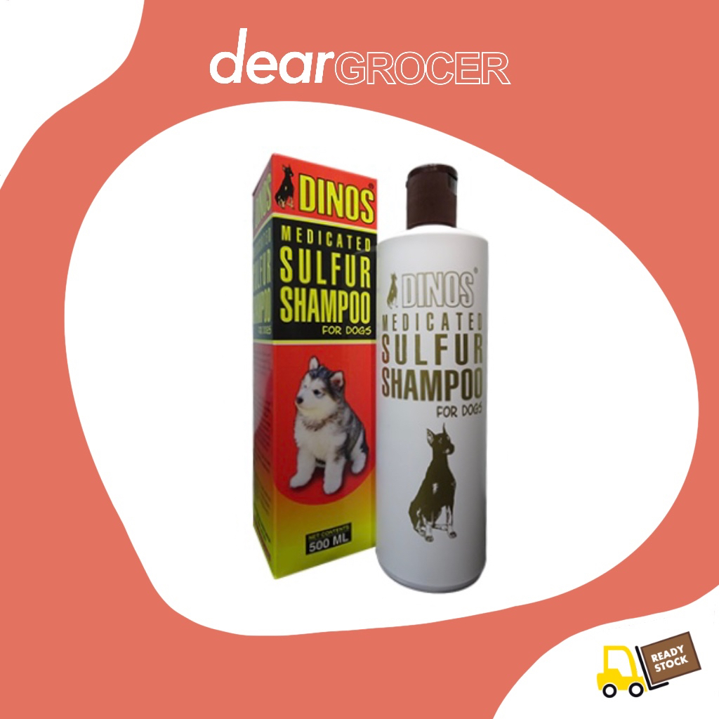 Dinos Medicated Sulfur Shampoo 500ml for Dogs and Puppies Sensitive ...