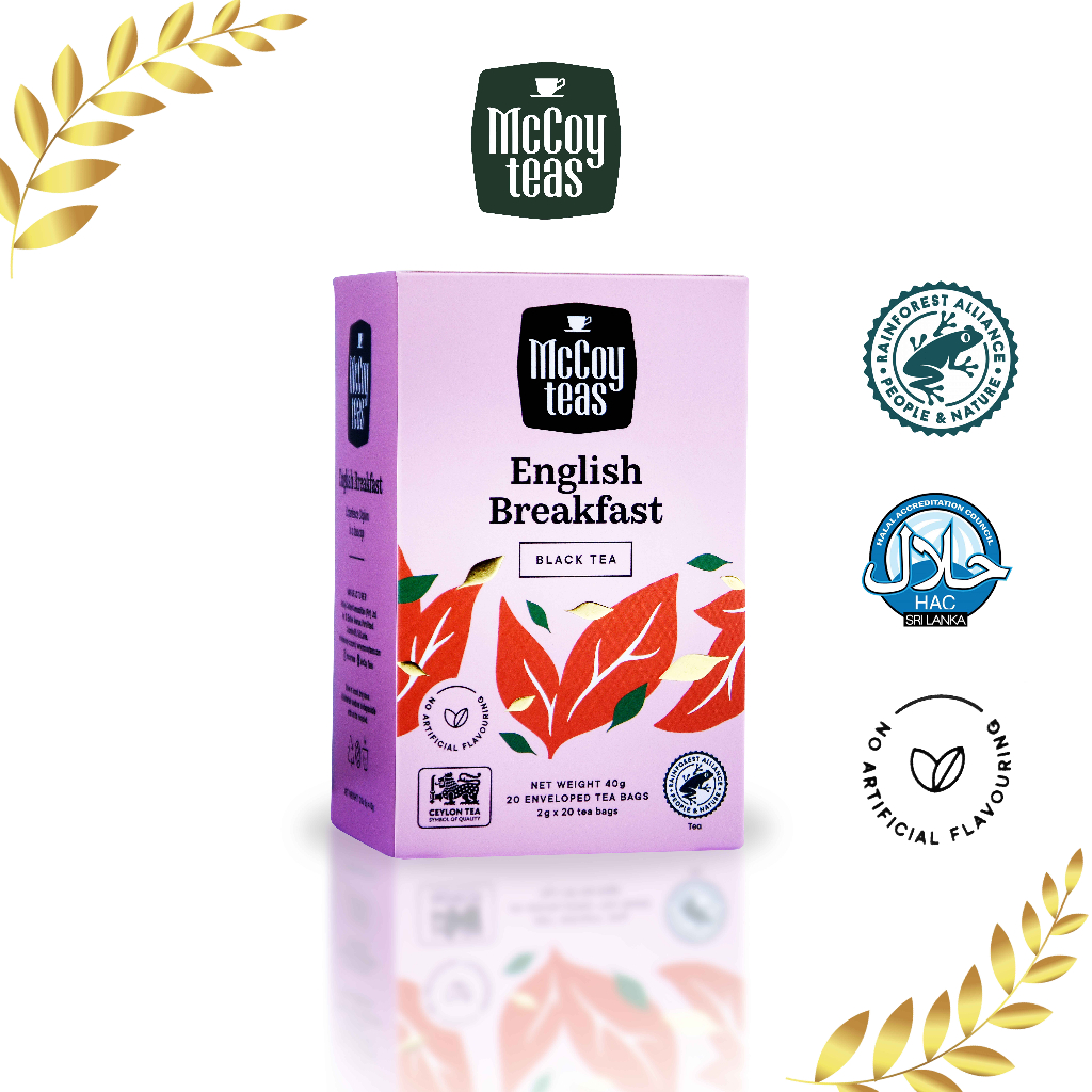 McCoy English Breakfast Premium Tea Individually Wrapped Teabag Halal ...