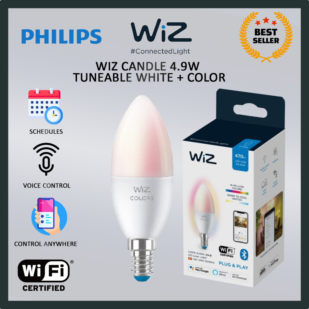 Wiz Tunable White | 3 Color Smart Bulb E14 E27 GU10 | Led Downlight | Smart Plug 2M Strip Motion ...