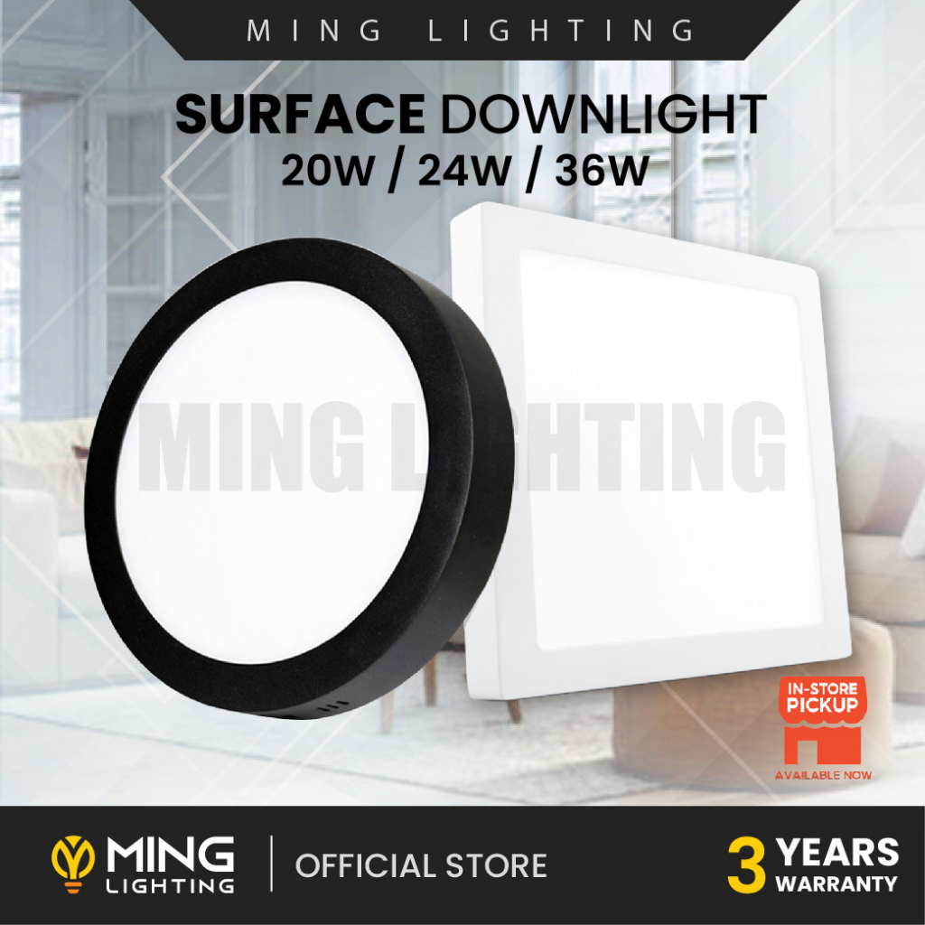 LED 20W 24W 36W Surface Downlight Ceiling Down Light Round Square Home ...