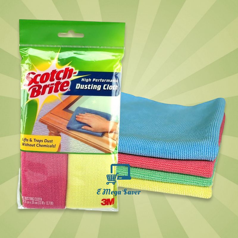 3M Scotch-Brite High Performance Microfiber Dusting Cloth (2 pieces ...