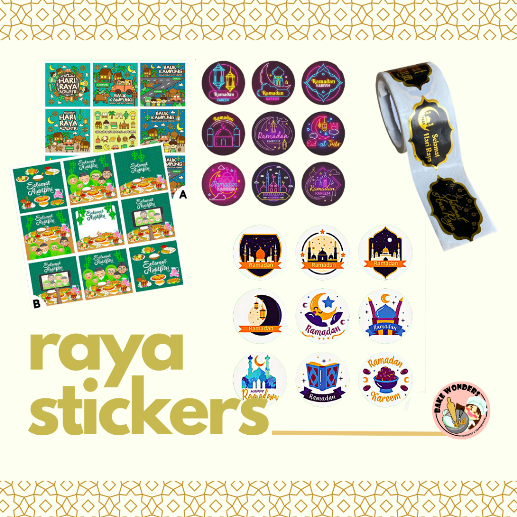 (2023 NEW ARRIVAL) Raya Decorative Stickers/ Raya Stickers/ Hari Raya ...