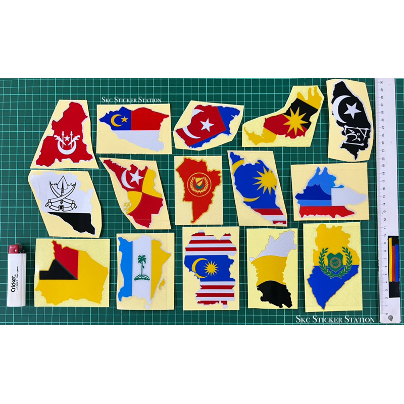 Sticker State Map (NS/KL/Winner/Pahang/Johor/Kelantan/Kedah/Silver/MY ...