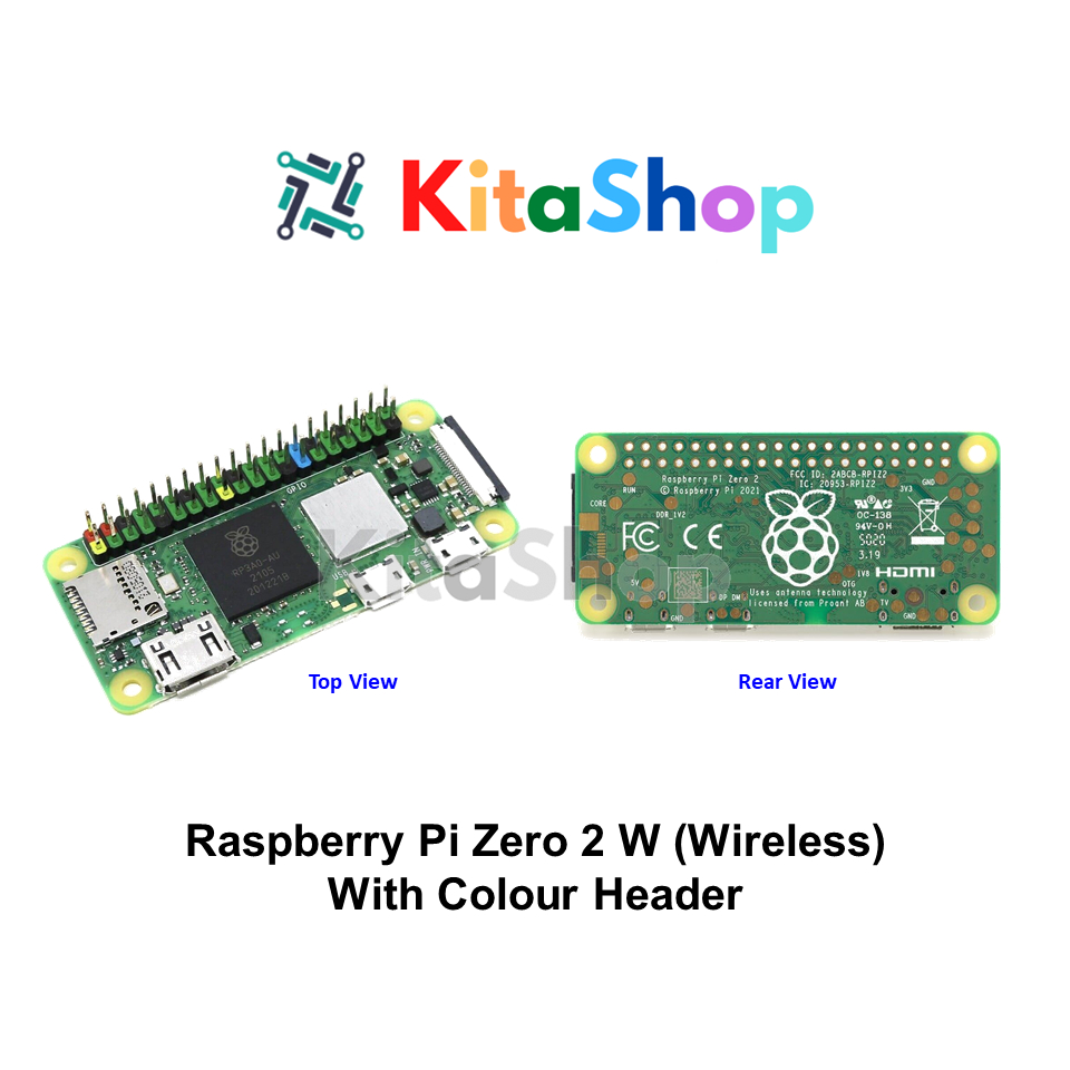 Raspberry Pi Zero 2 W (Wireless) With Colour Header | Shopee Singapore