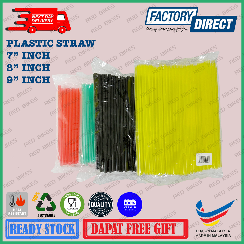 Plastic Straw Disposable/ Minuman Plastic Straw , Long short straw / 1 ...