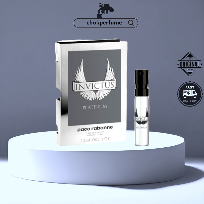 Paco Rabanne Invictus Platinum EDP 1.5ml Perfume Sample Vial (M ...