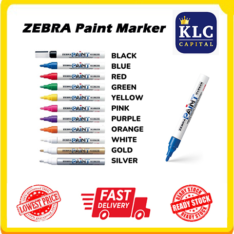 KLC CAPITAL Zebra Paint Marker Vehicle Car Scratch Repair Oily Paint ...