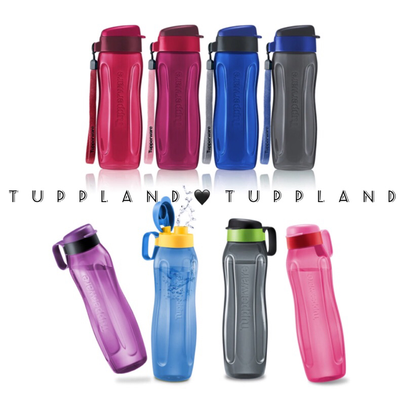 Tupperware Slim Eco Bottle 1.0L with Handle / 500ml with Strap -1PC ...