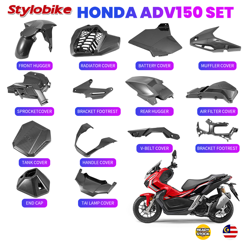 Honda ADV 150 ADV 160 Full Carbon Coverset Water Transfer ADV150 ...