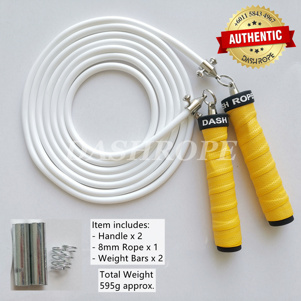 DASHROPE Muaythai 6mm 8mm Weighted Jump Rope Heavy Weight Skipping ...