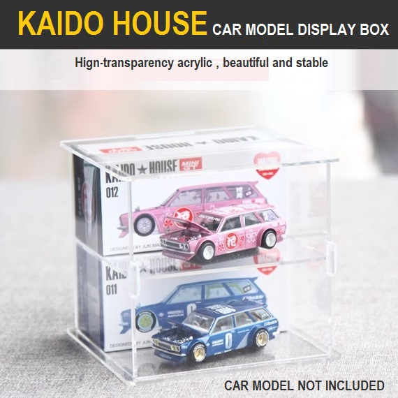 STE8 Mini GT KAIDO HOUSE/ POPRACE Acrylic Display Box for 2 Slots 1:64 ...