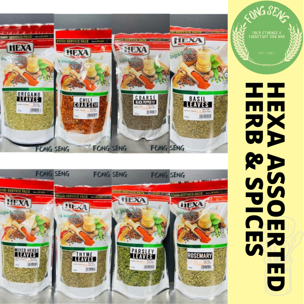 HEXA Herb & Spices-Food Service Packaging (Oregano/Chili/BlackPepper ...