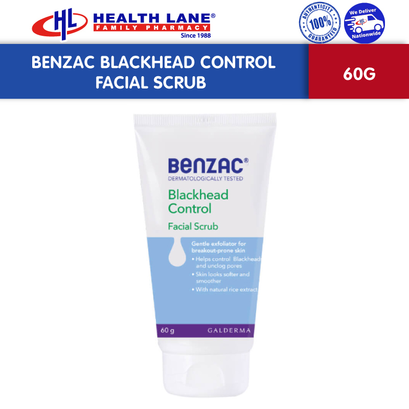 Benzac Blackhead Control Facial Scrub (60g) | Shopee Singapore